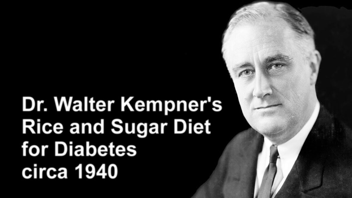 Remembering Dr. Walter Kempner's Rice and Sugar Diet in 1940